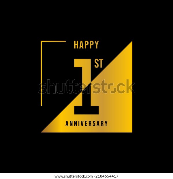 1 Year Anniversary Design Template Vector Stock Vector (Royalty Free ...