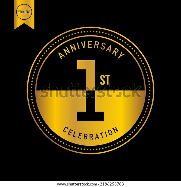 1 Year Anniversary Design Template Vector Stock Vector (Royalty Free ...