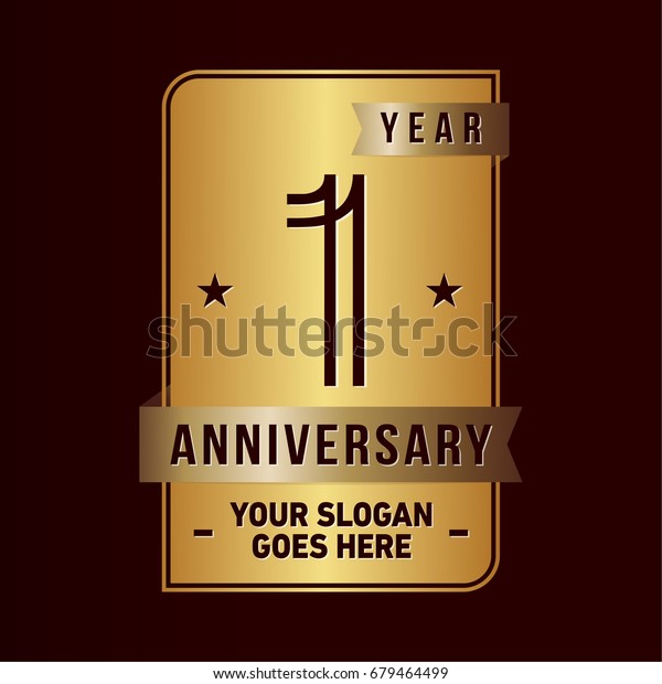 1 Year Anniversary Design Template Vector Stock Vector (Royalty Free ...