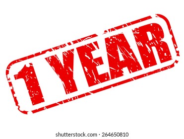 1 Year Red Stamp Text On Stock Vector (Royalty Free) 264650810 ...
