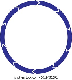 10 Arrows Circle Chart Blue Stock Vector (Royalty Free) 2019452891 ...