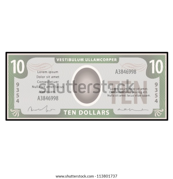 10 Bank Note Paper Money Stock Vector (Royalty Free) 113801737 ...