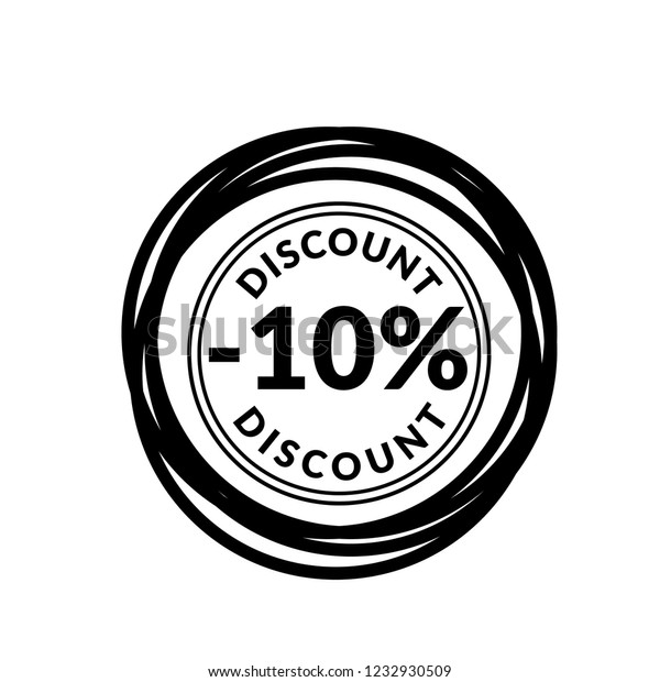 10 Discount Iconemblem Label Badgesticker Logo Stock Vector (Royalty ...