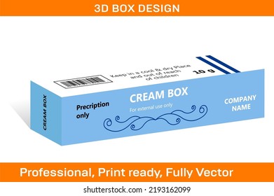 10 G Cream Box Packaging Design Stock Vector (Royalty Free) 2193162099 ...