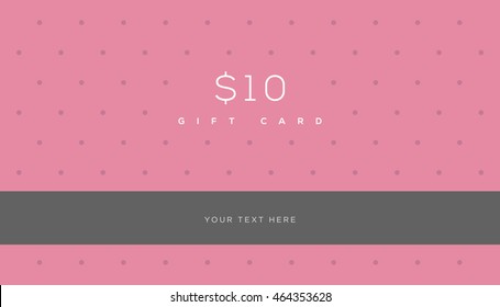 10 Gift Card 10 Dollar Gift: vector de stock (libre de regalías ...