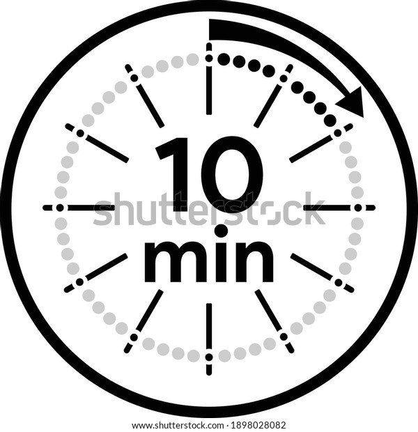 10 Minutes Icon Stopwatch Vector Icon Stock Vector (Royalty Free ...
