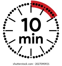 10 Minutes Timer Stopwatch Symbol Flat Stock Vector (Royalty Free ...