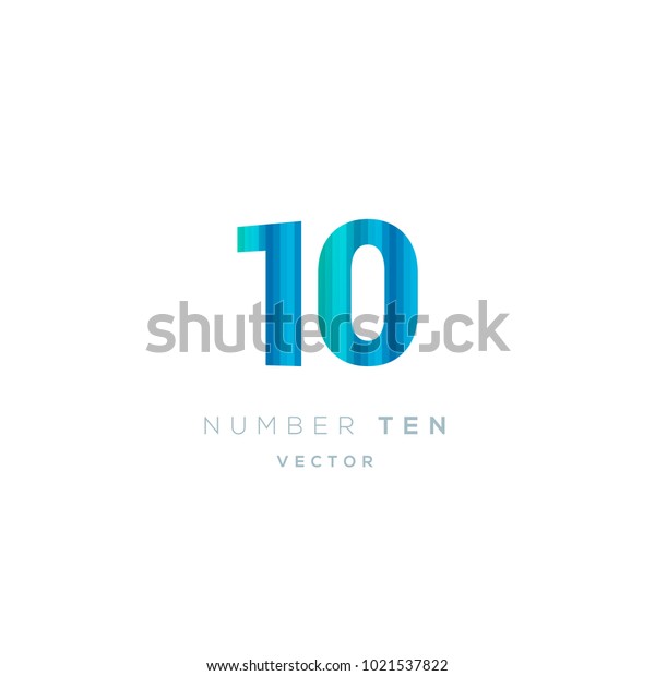 10 Number Logo Letter Style Vector Stock Vector (Royalty Free ...