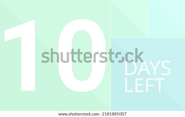 10 Numbers Counting Day Left Stock Vector (Royalty Free) 2181885007 ...