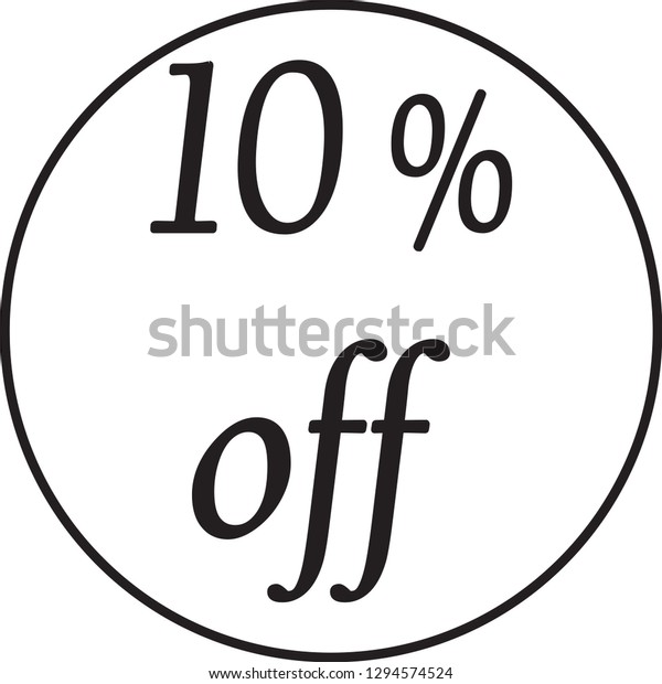10 Off Design Template Isolated On Stock Vector (Royalty Free ...