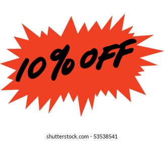10 Off Sign Stock Vector (Royalty Free) 53538541 | Shutterstock
