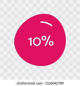 10 Percent Chart Vector Percentage Infographics Stock Vector (Royalty ...