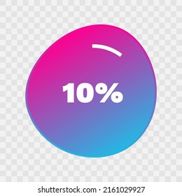 10 Percent Chart Vector Percentage Infographic Stock Vector (Royalty ...