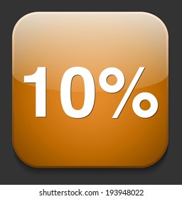 10 Percent Icon Stock Vector (Royalty Free) 193948022 | Shutterstock