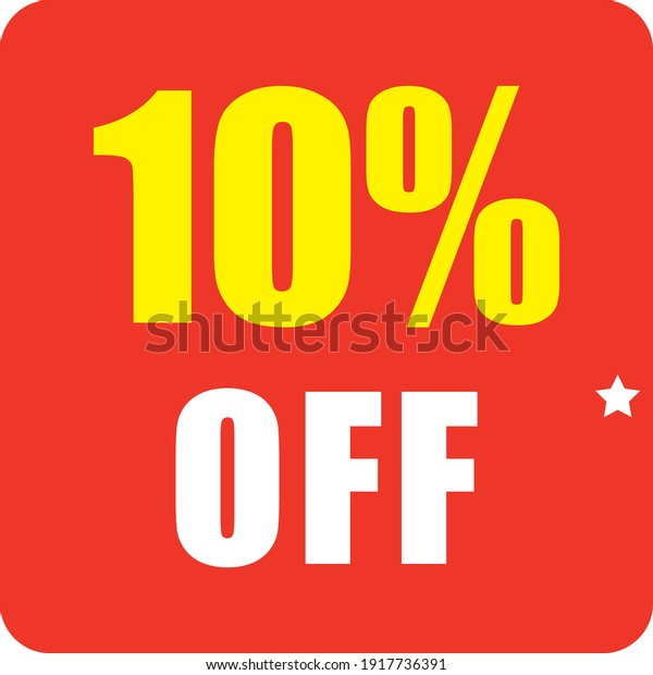10% de diseño de logotipo: vector de stock (libre de regalías ...