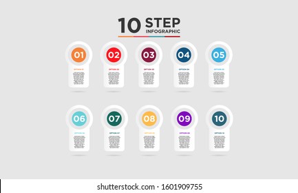 10 Step Infographic Element Business Concept Stock Vector (Royalty Free ...