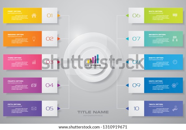 10 Steps Infographics Chart Design Element Stock Vector (Royalty Free ...