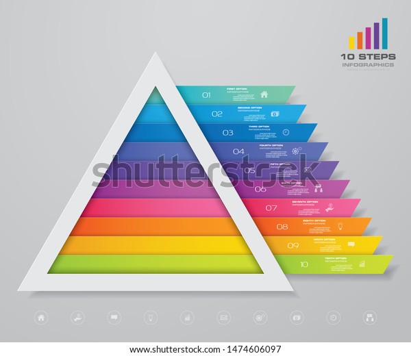 10 Steps Pyramid Free Space Text Stock Vector (Royalty Free) 1474606097 ...