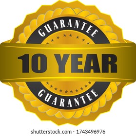 423 10 Year Guarantee Logo Images, Stock Photos & Vectors | Shutterstock