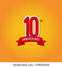 10 Years Sign Pop Art Style: เวกเตอร์สต็อก (ปลอดค่าลิขสิทธิ์) 1535232398