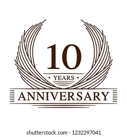 10 Years Design Template 10th Anniversary Stock Vector (Royalty Free ...
