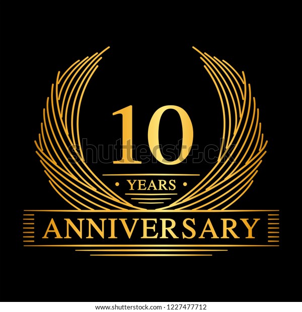 10 Years Design Template 10th Anniversary Stock Vector (Royalty Free ...