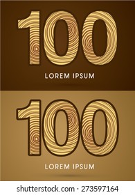 200 Abstract Number Font Concept Wood Stock Vector (Royalty Free) 273597089