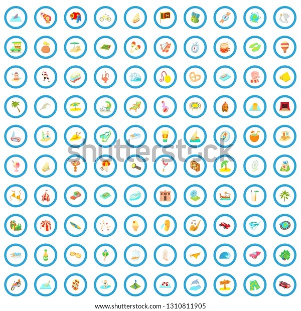 100 Adventure Time Icons Set Cartoon Stock Vector (Royalty Free ...