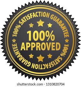100 Approved Label Illustration Stock Vector (Royalty Free) 1310820704 ...