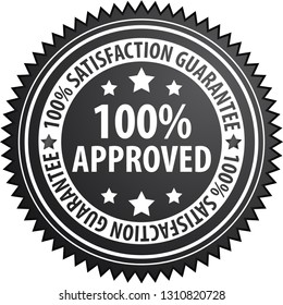 100 Approved Label Illustration Stock Vector (Royalty Free) 1310820656 ...
