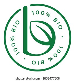 100 Bio Product Vector Icon Logo Stock Vector (Royalty Free) 1832477308 ...