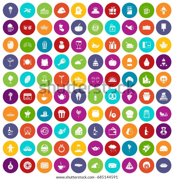 100 Bounty Icons Set Color Stock Vector (Royalty Free) 685144591 ...