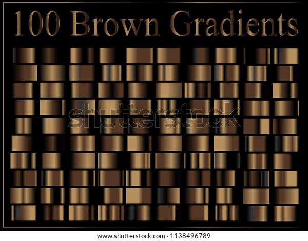 100 Brown Gradients Big Set Simple : image vectorielle de stock (libre ...