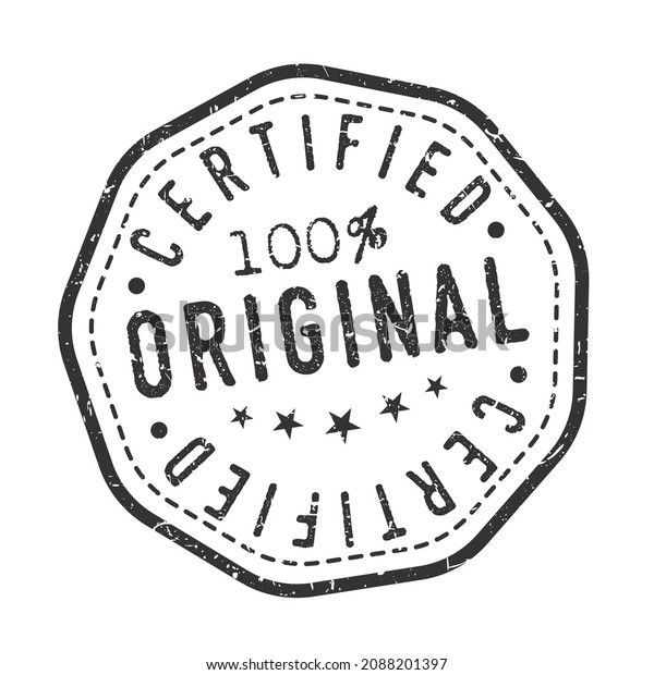 100 Certified Original Stamp Design Vector Stock Vector (Royalty Free ...