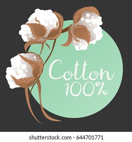 100 Cotton Sign Stock Vector (Royalty Free) 644701771 | Shutterstock