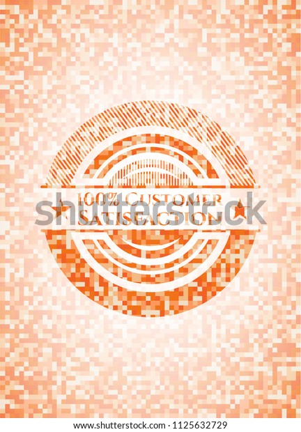 100 Customer Satisfaction Abstract Orange Mosaic Stock Vector (Royalty ...