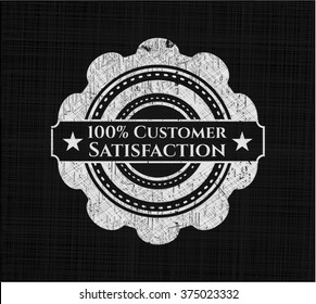 100 Customer Satisfaction Chalk Emblem Written Stock Vector (Royalty ...