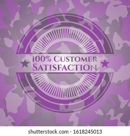 100 Customer Satisfaction Pink On Camo Stock Vector (Royalty Free ...