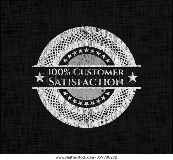 100 Customer Satisfaction Written Chalkboard Texture Stock Vector ...