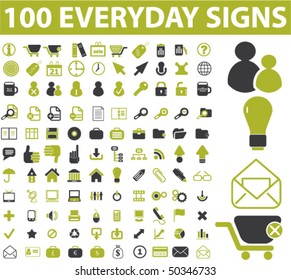 100 Cute Everyday Signs Vector Stock Vector (Royalty Free) 50346733 ...