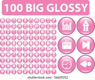 100 Cute Media Buttons Vector Stock Vector (Royalty Free) 56659252 ...