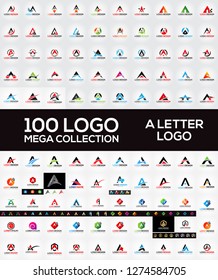 100 Logo Templates Set Stock Vector (Royalty Free) 1274584705 ...