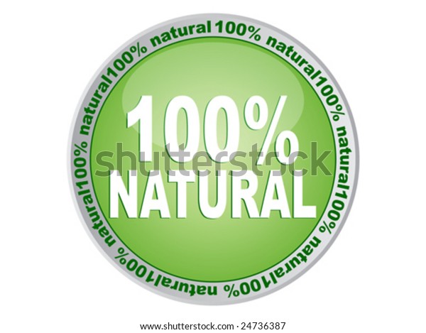 100 Natural Label Vector Illustration Stock Vector (Royalty Free ...