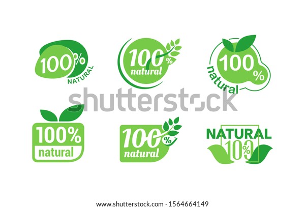 100 Natural Stamp Collection Isolated Vector Stock Vector (Royalty Free ...