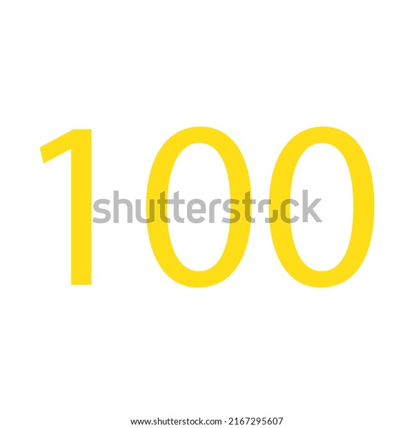 100 Number Simple Clip Art Vector Stock Vector (Royalty Free ...