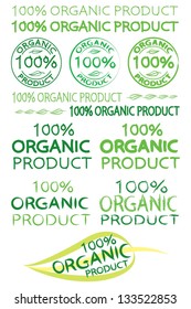 100 Organic Product Stock Vector (Royalty Free) 133522853 | Shutterstock