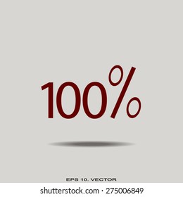 100 Percent Stock Vector (Royalty Free) 275006849 | Shutterstock