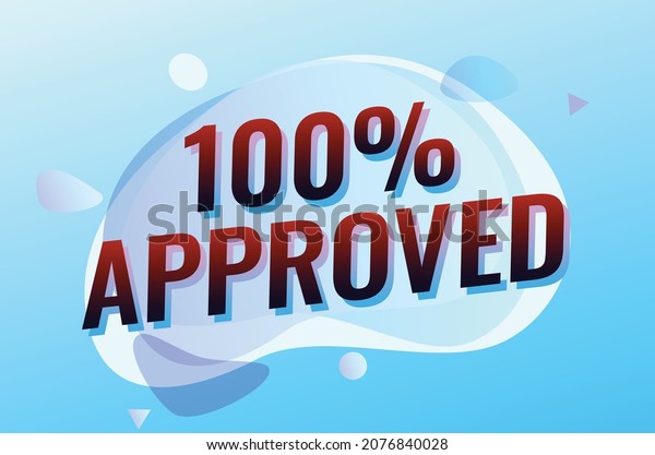 100 Percent Approved Word Concept Vector Stock Vector (Royalty Free ...