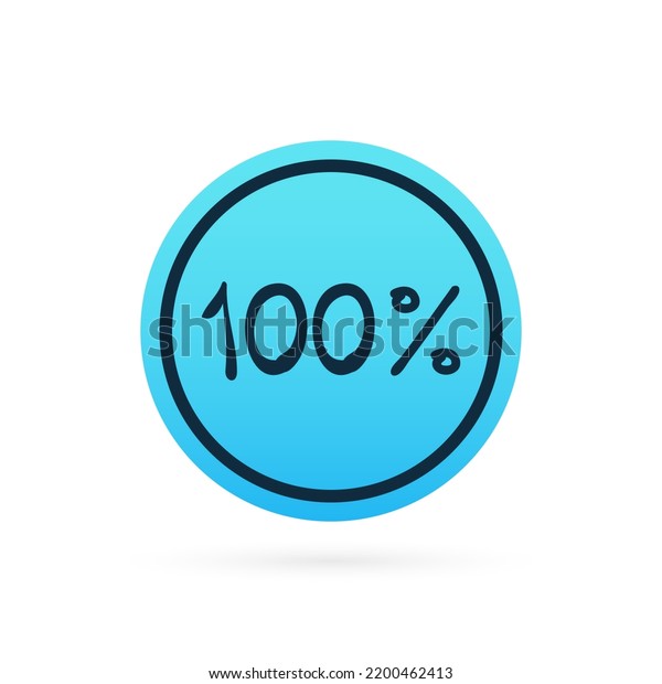 100 Percent Chart Vector Percentage Infographic Stock Vector (Royalty ...