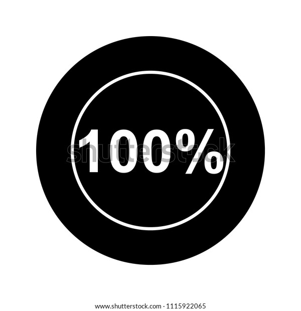 100 Percent Circle Chart Icon Setvector Stock Vector (Royalty Free ...
